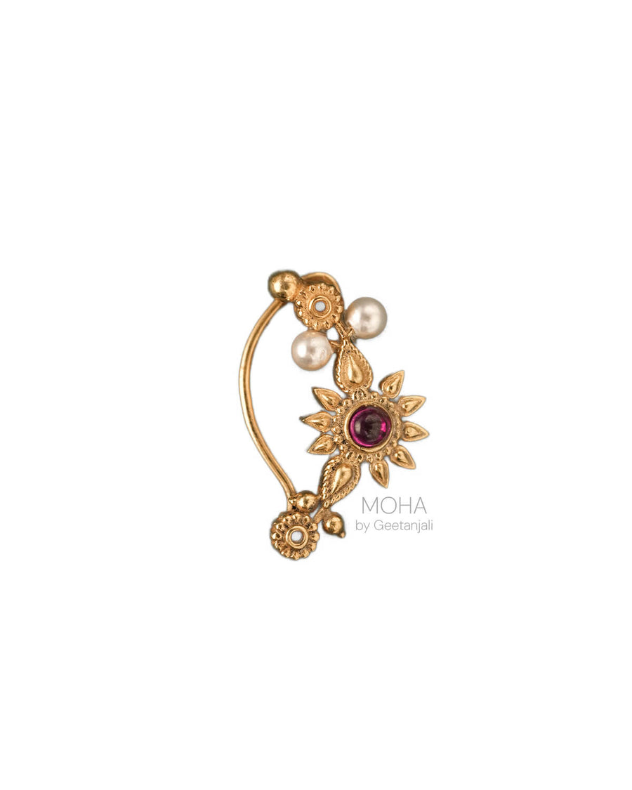 Buy Silver Nath Online | Designer Nathni Online Shopping
