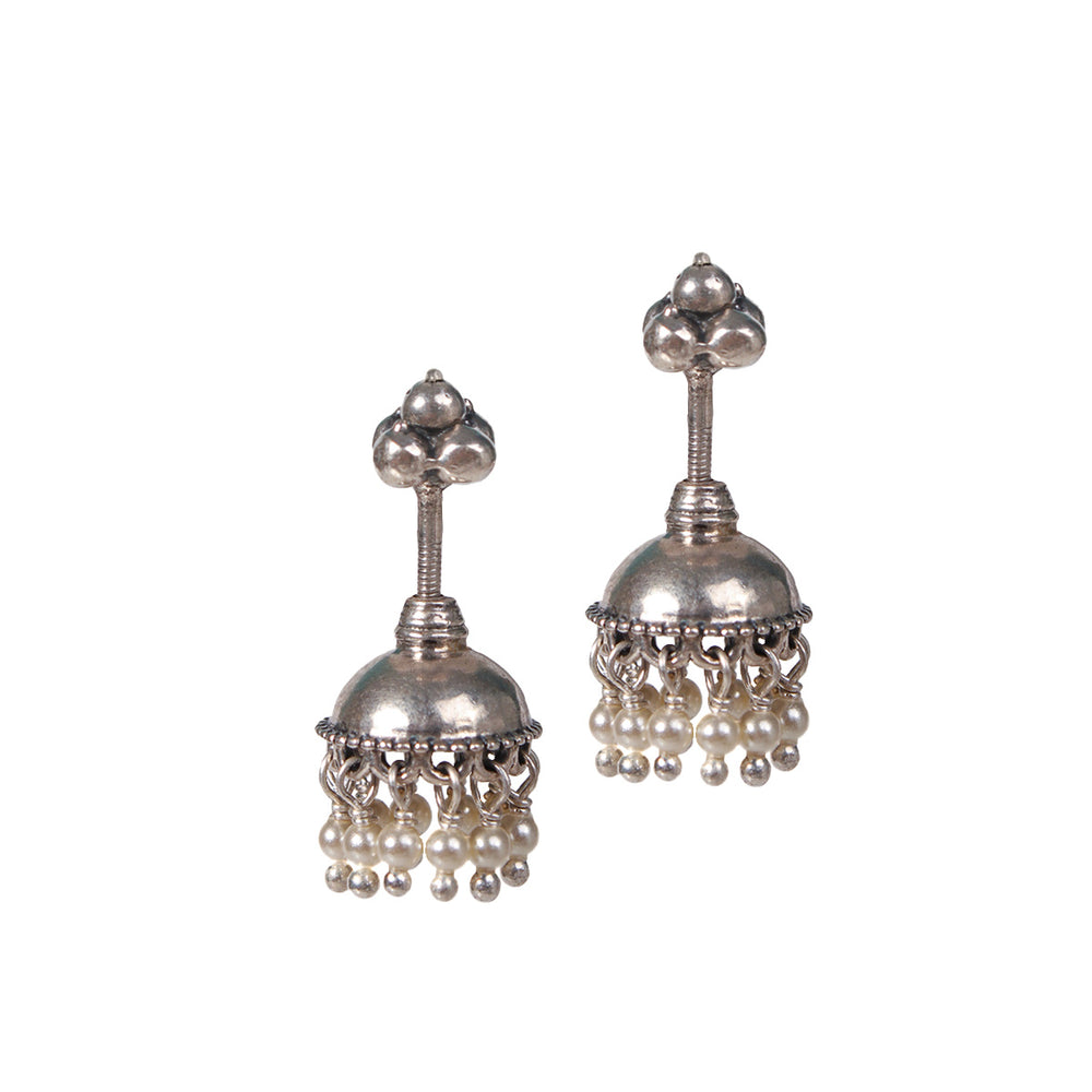 Buy Moti Silver Bugadi, Pierced Online By MOHA