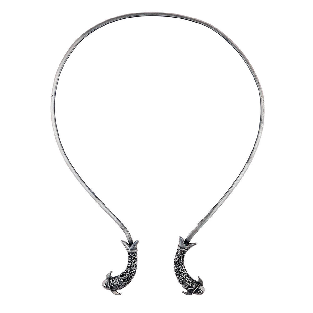 Buy Harappa Mermaid Silver Necklace (Hasli) by MOHA Online by MOHA