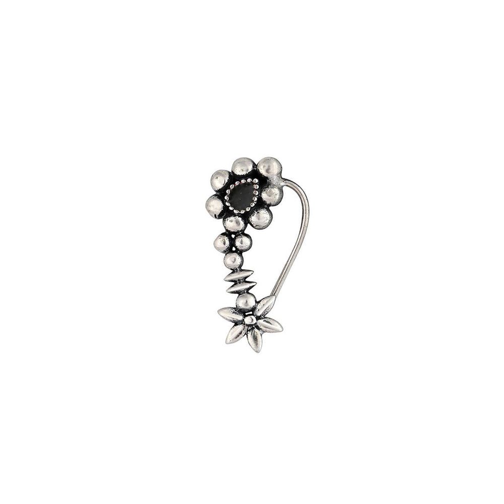 Buy Maharashtrian Silver Nath Black (Pierced, Right) by MOHA Online by MOHA