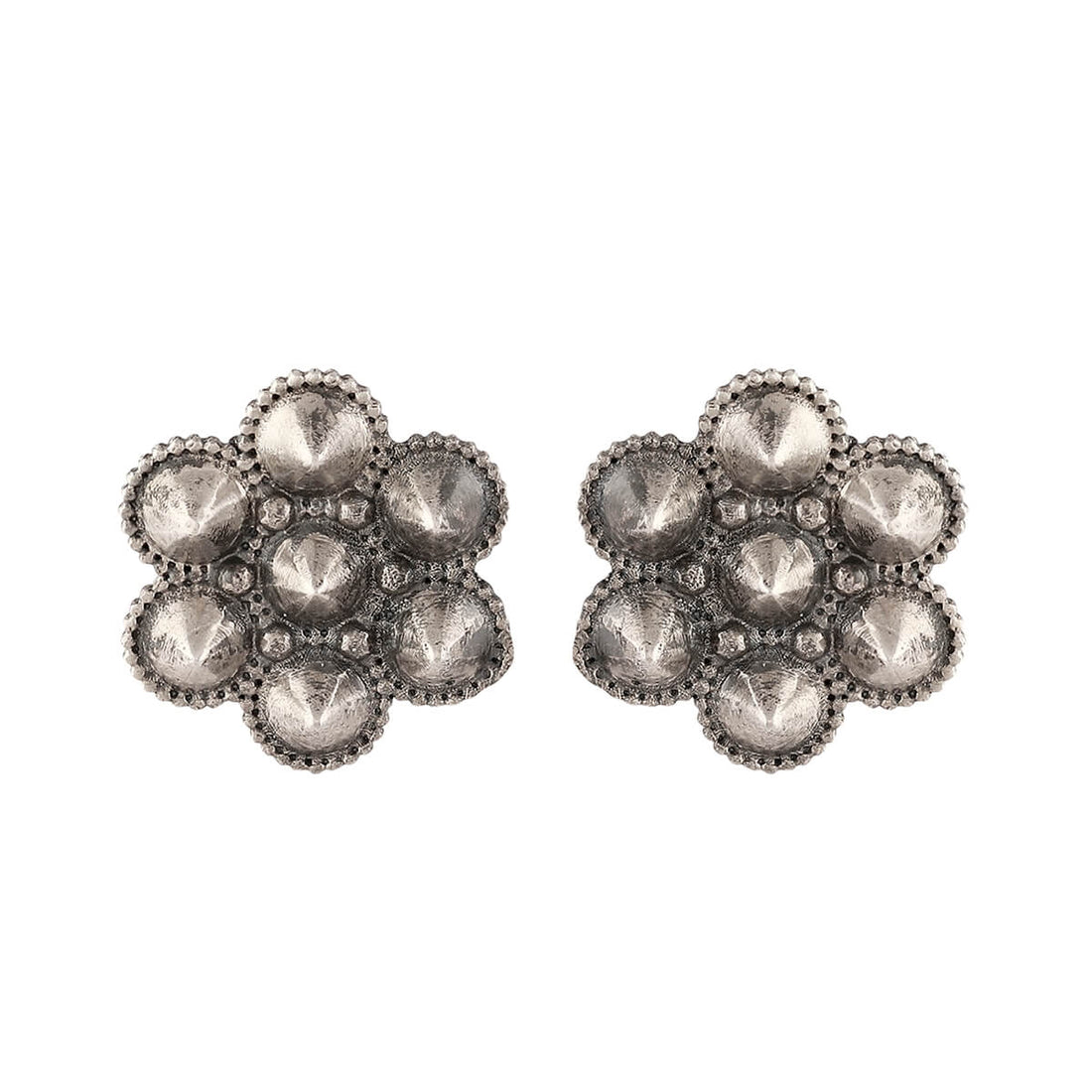 Buy Kudi Silver Stud Earrings By MOHA Online by MOHA